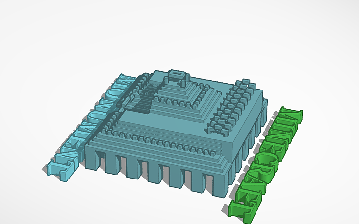 3D design MINECRAFT Monument - Tinkercad