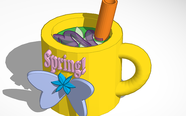 3D design Spring Mug! | Tinkercad