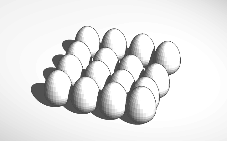 3D design eggs - Tinkercad