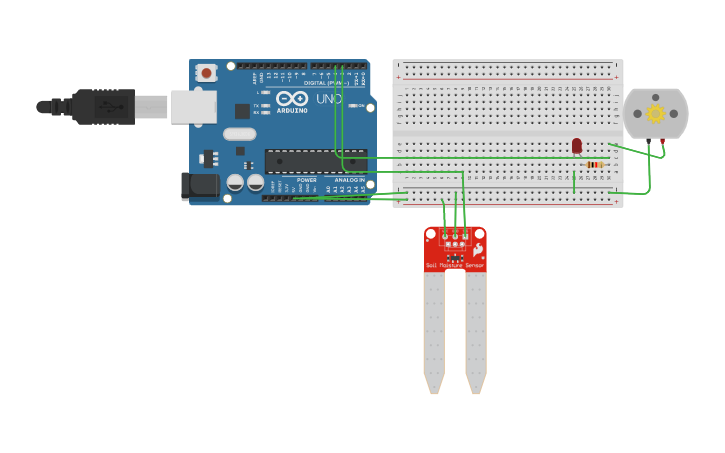Circuit design Agriculture applications - Tinkercad