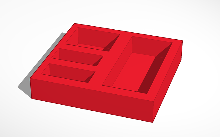 3D design desktop organizer - Tinkercad