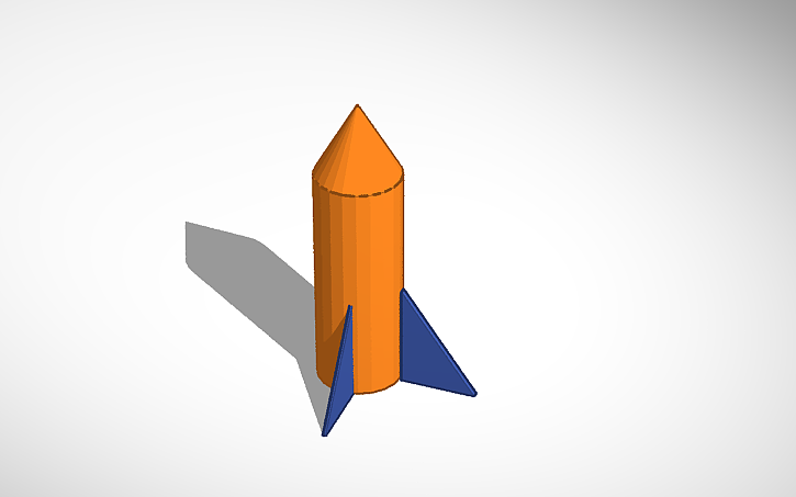 3D design rocket model - Tinkercad