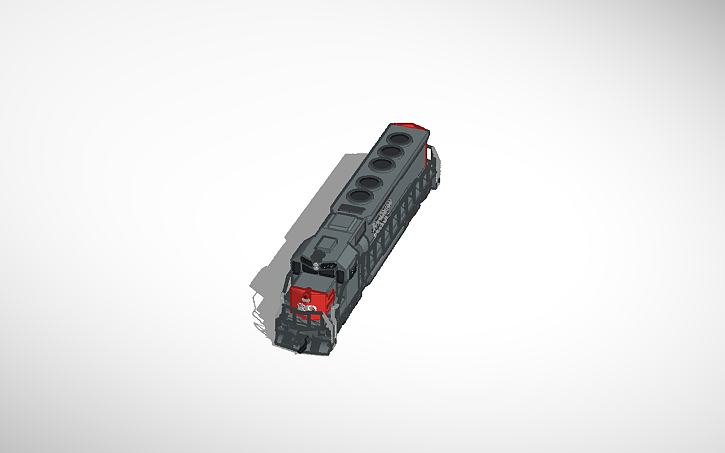 3D design Southern Pacific SD45 8930 - Tinkercad