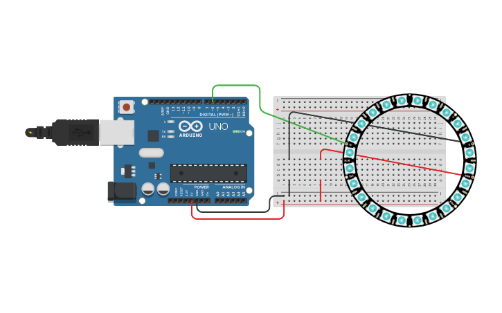 Circuit Design Anillo Neopixel Tinkercad