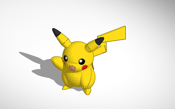 3D design Pikachu - Tinkercad
