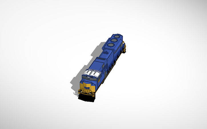 3D design CSX SD70ACE (in progress) - Tinkercad