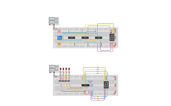 Circuit Design Cpe 013 Activity 4 1 Decoder Bcd Tinkercad