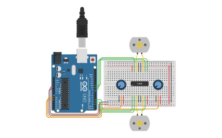 Circuit Design Dc Motor Speed Control With Potentiometer Tinkercad