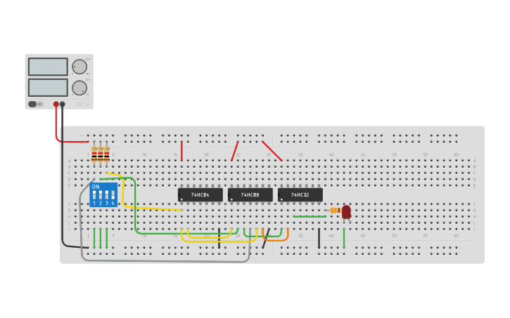 Circuit design Mux 2:1 - Tinkercad