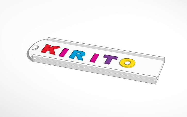 3D design Kirito key chain | Tinkercad