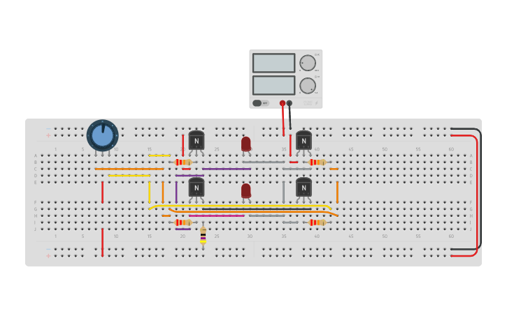 Circuit design Puente H. OK | Tinkercad