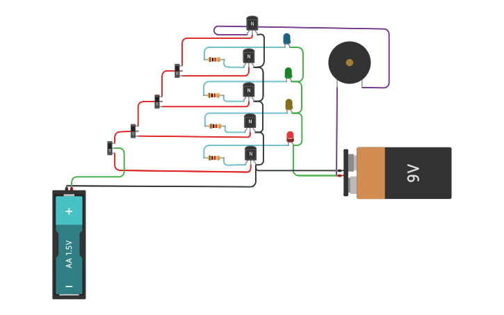 Circuit Design Water Level Indicator Tinkercad