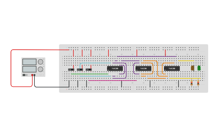 Circuit design Full subtractor using NAND gates - Tinkercad