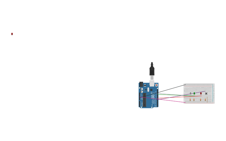 Circuit design leds intermitentes - Tinkercad