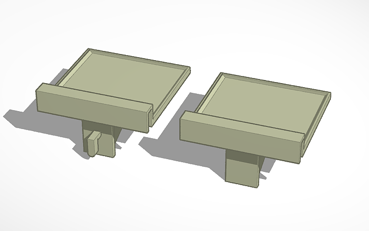 3D design SKADIS square shelf clock holder - Tinkercad