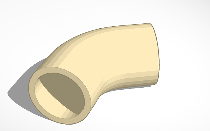 3D design Pipe 20 Corner 60° - Tinkercad