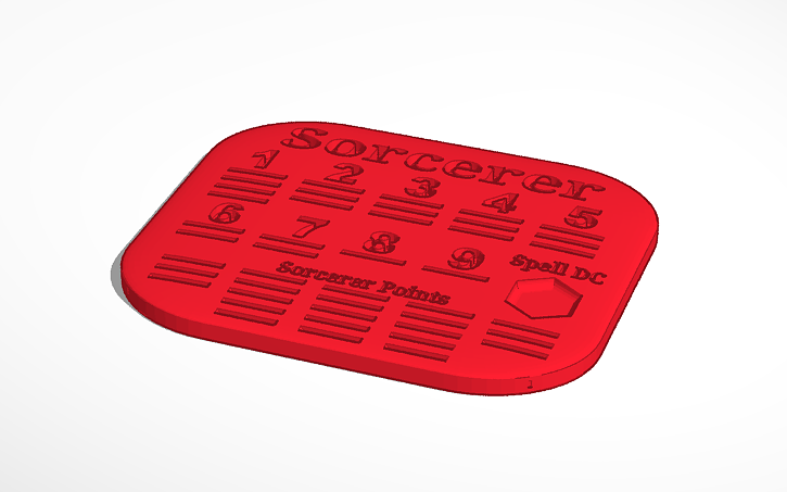 3D design Sorcerer Spell Tracker | Tinkercad