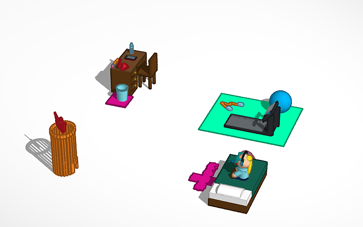 3D design A random room ;) | Tinkercad