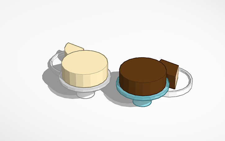 3D design Kawaii cheesecakes - Tinkercad