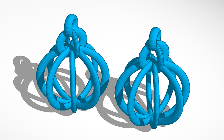 3D design Earrings - Tinkercad