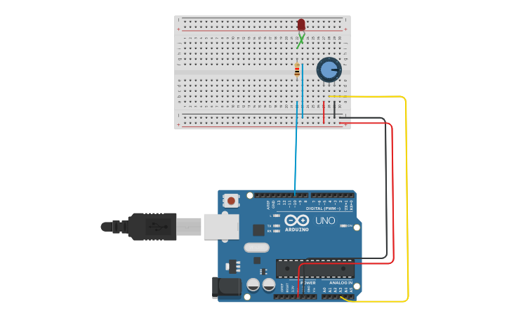 Circuit design Ejercicio 4 - Tinkercad
