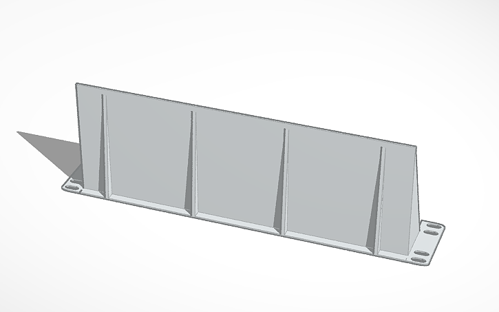 3D design 2U 19x6 inch Rack-Mount Shelf - Tinkercad