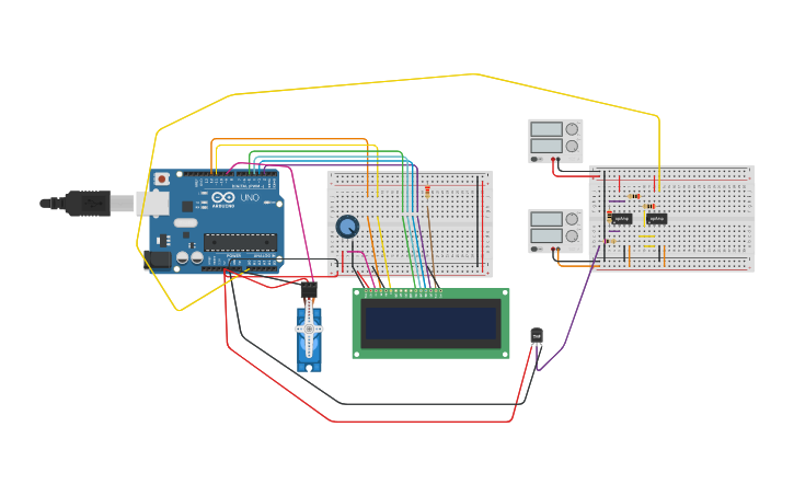 Circuit design Deber 6 Arduino - Tinkercad