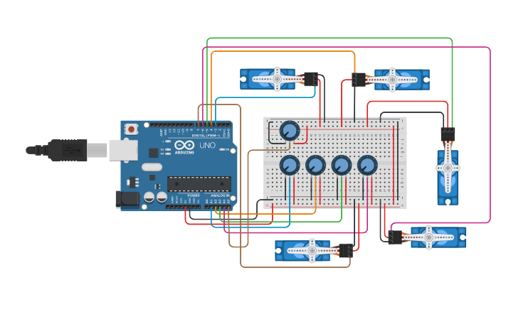 Circuit design JOYSTICK CON ARDUINO - Tinkercad