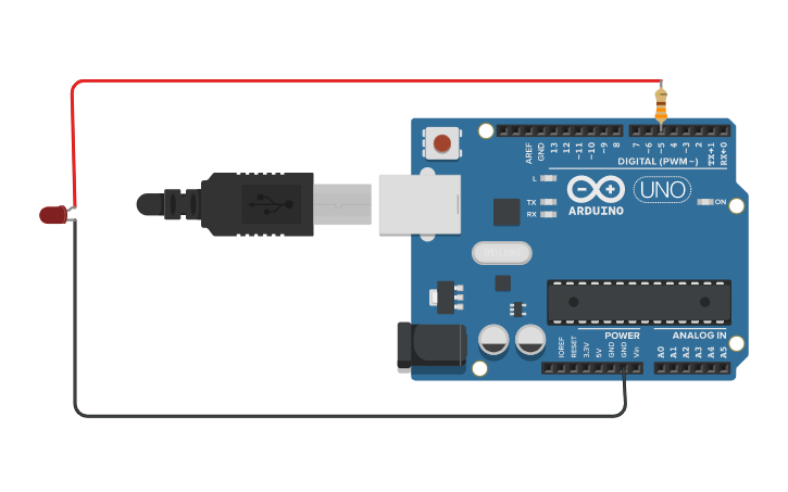 Circuit design First Arduino (morse code) | Tinkercad