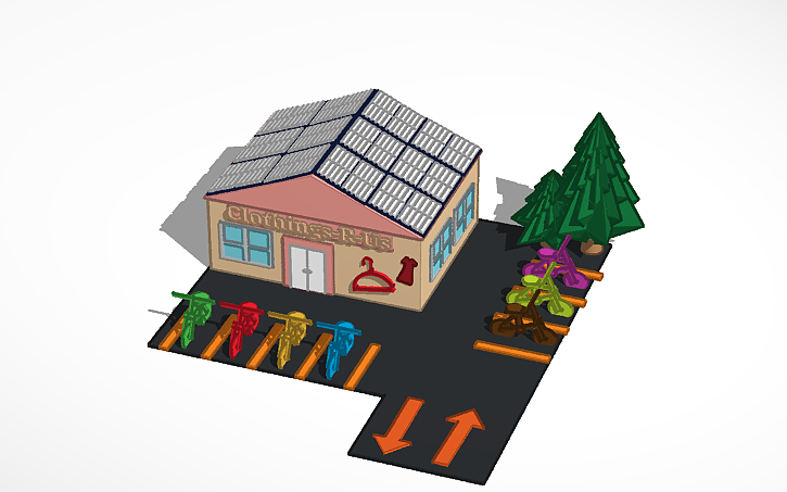 3D design Clothing Store - Tinkercad