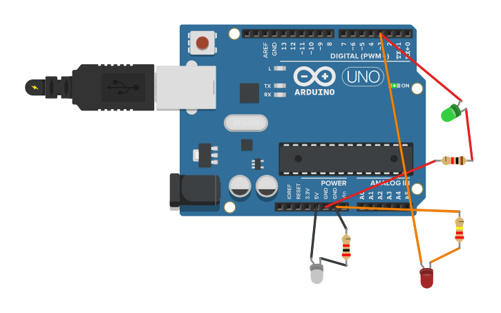 Circuit design led - Tinkercad