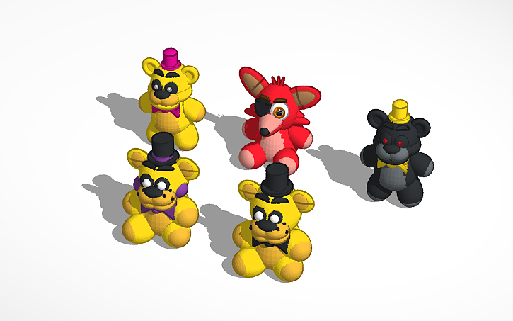 3D design Copy of Plushie collection FNAF 2 + FNAF 4 plushs - Tinkercad