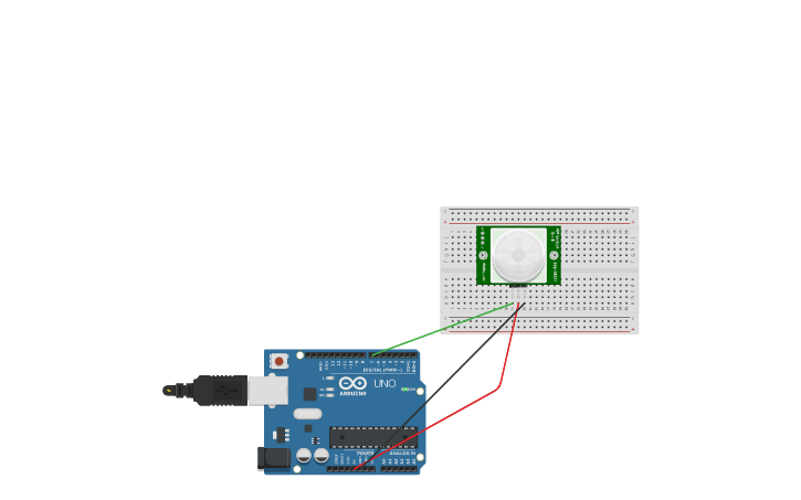 Circuit design PIR Sensor | Tinkercad
