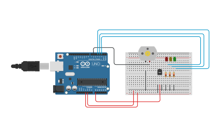 Circuit design SMART FARM SUHU - Tinkercad