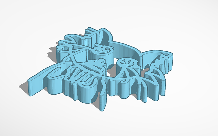 3d Design Cat Scribble Tinkercad