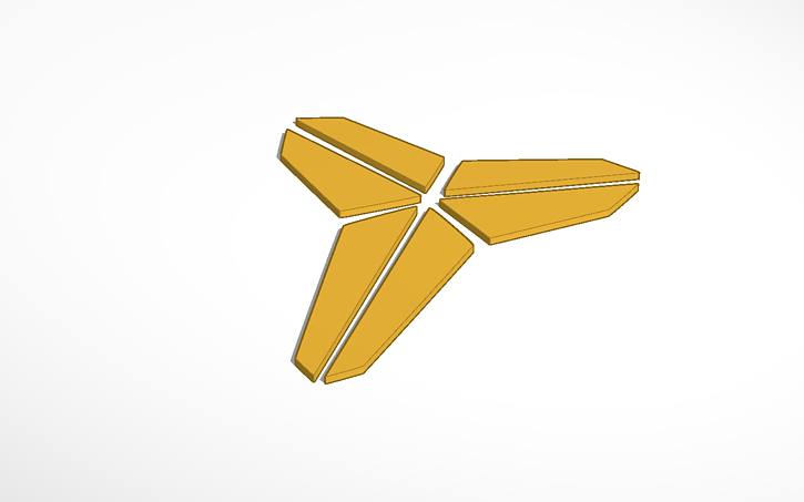 3D design Kobe Byrant Logo - Tinkercad
