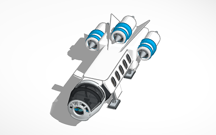 3D design V-01 Transport Space Ship - Tinkercad