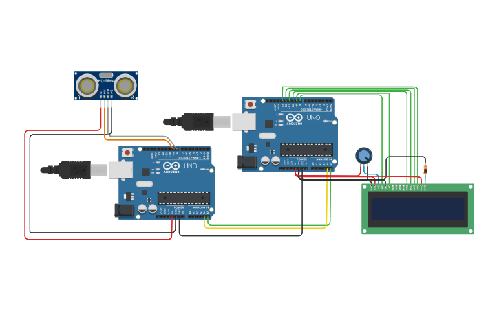 Circuit Design Comunicacion I2c Entre Arduinos Tinkercad
