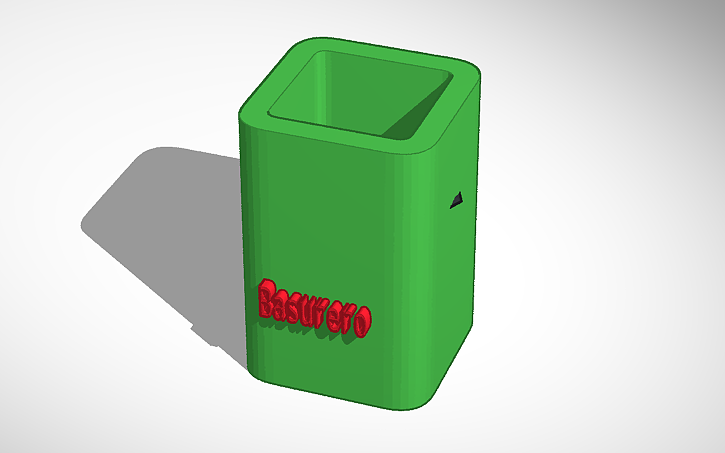 3D design Basurero / trash can - Tinkercad