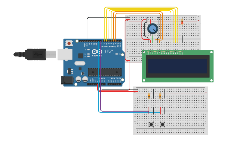 Circuit design LB5_A3_E2_LCD COM BOTAO - Tinkercad