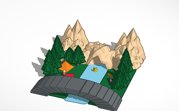 3D design Paisaje de la montaña de Amina | Tinkercad