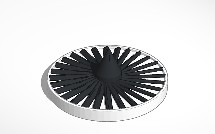 3D design airplane engine - Tinkercad