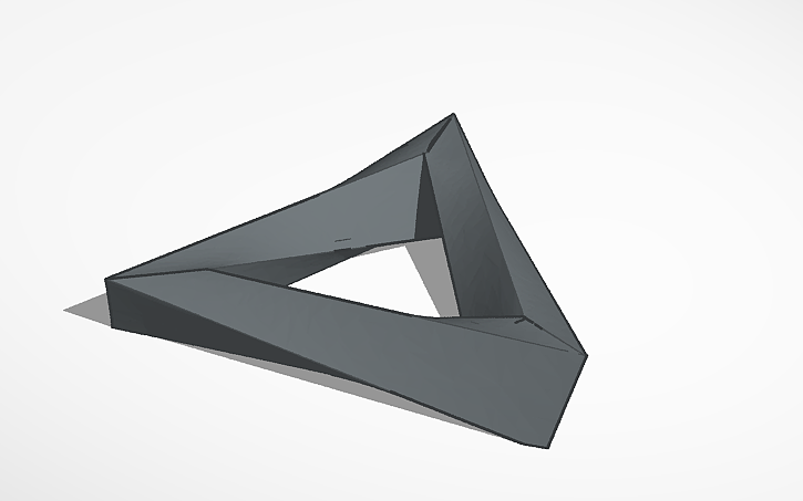 3D design impossible triangle - Tinkercad