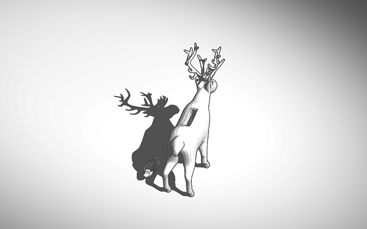 3D design Ludolph the LED nosed reindeer - Tinkercad