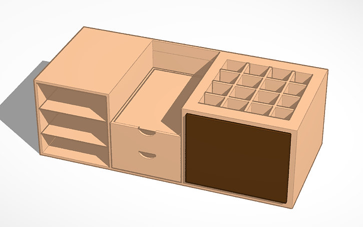 3D design Desk-organizer - Tinkercad