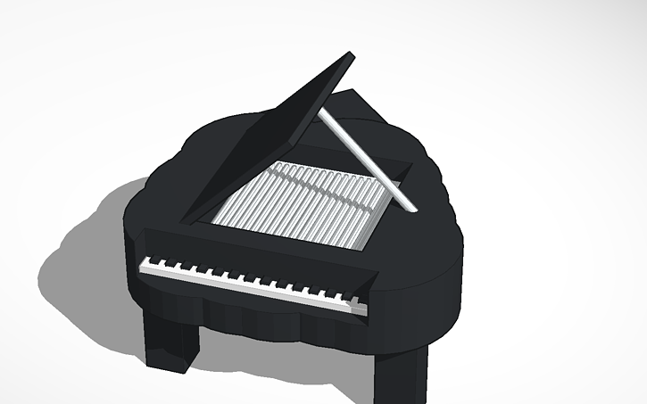 3D design piano | Tinkercad