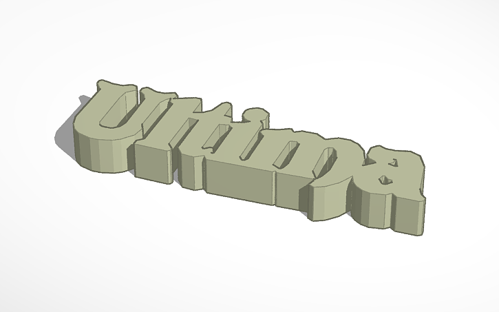 3D design Ultima Logo - Tinkercad