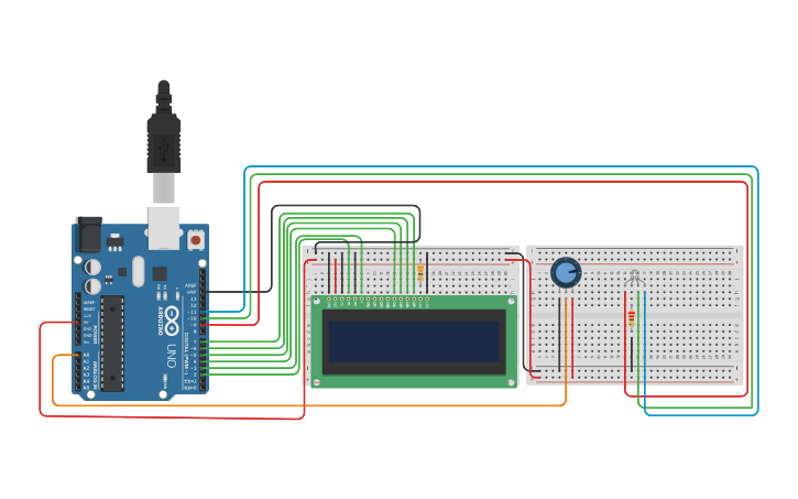 Circuit design SIMULACRO PC2 Ejercicio 1 - Tinkercad
