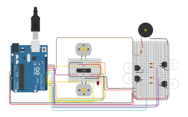 Circuit Design Arduino Rc Car Tinkercad