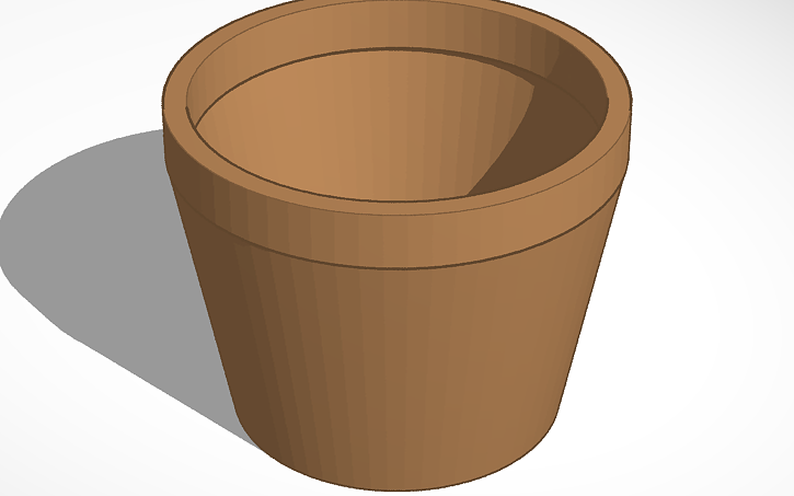 3D design flower pot | Tinkercad